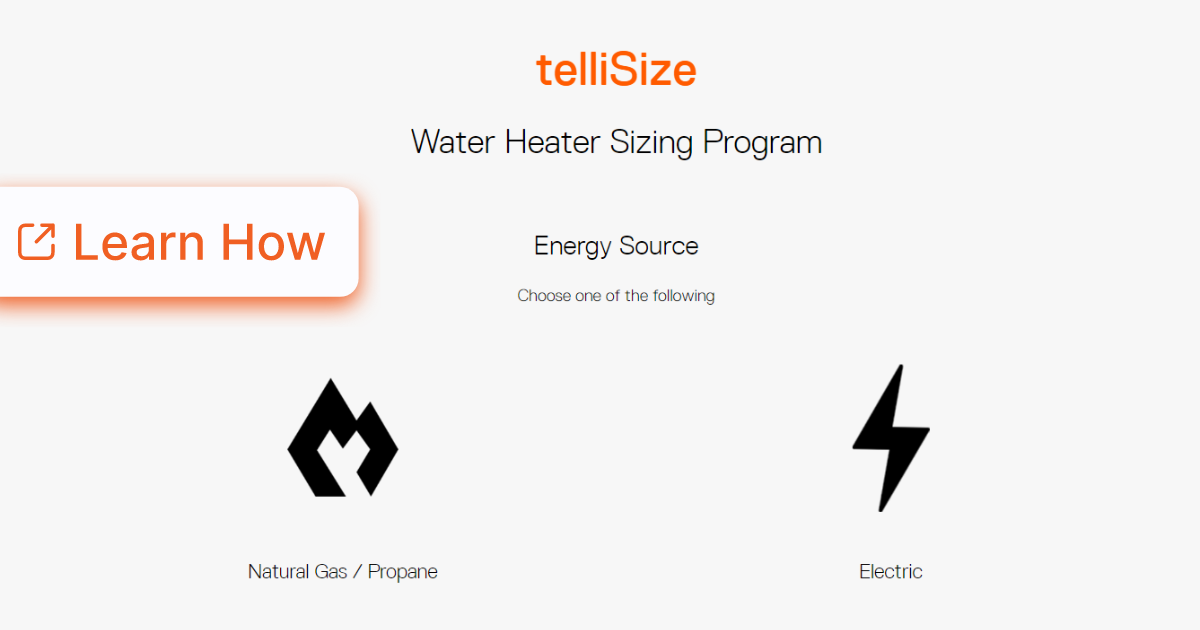 How to Use telliSize Commercial Water Heater Sizing Calculator